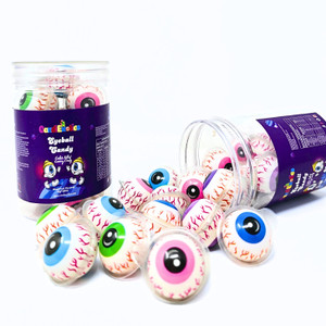 CANDIEXOTICS Gummy Eyeball Halloween Candy 15 Pcs Jar of Tasty Eye Ball ...
