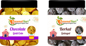 Seasonal Kart COMBO GOLD COIN CHOCOLATE | BORKUT GATAGAT TASTY LADDU ...
