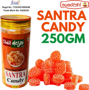 Swadeshi no 1 FRESH SANTRA CANDY / SANTRA FLAVOUR CANDY 250GM ORANGE ...