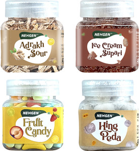NEXGEN Combo Adrakh Sour Hing Peda Ice Cream Supari Fruit Candy (Pack ...