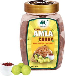 Healthy Roots Kesar Amla Candy- With Dry Amla & Saffron Strands-100% ...