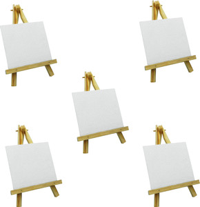 Flipkart.com | Eduway White Canvas MDF Board 5"x5" with Stand Pack of ...