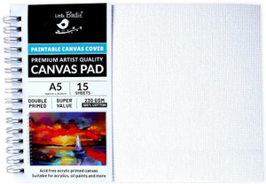 Flipkart.com | LITTLE BIRDIE Paintable Canvas Pad Plain Wiro Bound ...