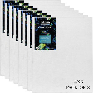 Flipkart.com | Eduway 4x6 Inch Premium Quality Pre-Primed Cotton Canvas ...