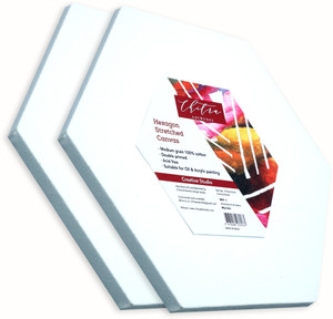 Flipkart.com | Chitra 6 inch Hexagon Cotton Medium Grain Stretched ...