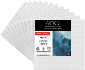 Flipkart.com | ARTIOS Artist Quality Canvas Board, 4x4 100% Cotton Acid ...