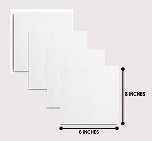 Flipkart.com | FABER-CASTELL PRIMED CANVAS BOARDS 8 X 8 Cotton Medium ...