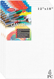 Flipkart.com | VARIETY 12" X 18" CANVAS BOARD Cotton Medium Grain Board ...