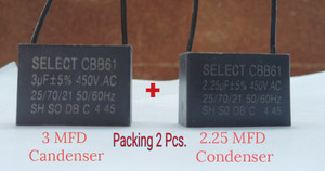 Select Table & Wall + Pedestal Fan Capacitor 450V 3uF + 2.25 uF 50/60Hz ...