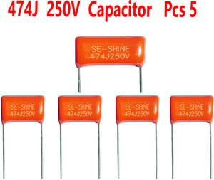ELPH 5 Pc 474J 250V 0.47µF/250V Polypropylene Film Capacitor for Audio ...