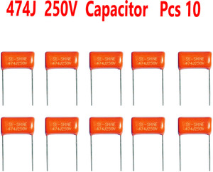 ELPH 10 Pc 474J 250V 0.47µF/250V Polypropylene Film Capacitor for Audio ...