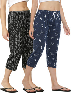 APR GLOBAL Women Black, Blue Capri - Buy APR GLOBAL Women Black, Blue ...