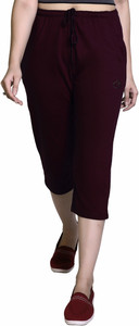 hifzaa Women Maroon Capri - Buy hifzaa Women Maroon Capri Online at ...