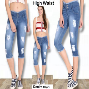 German Club Women Denim Capri - Buy German Club Women Denim Capri ...