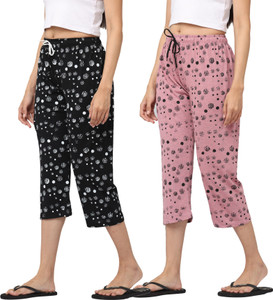 APR GLOBAL Women Black, Pink Capri - Buy APR GLOBAL Women Black, Pink ...