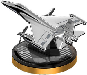 Genesis Golden Solar Powered Fighter Plane Dashboard Figurine with ...