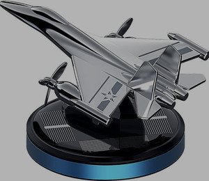 ACLIX Metal Body Solar Rotating Air Freshener With fighter jet For Car ...