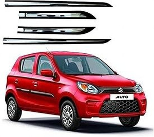CARSHADE Half Chrome Side Beading Side Cladding For Maruti Alto 800 All ...