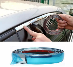 Hintl Side Beading Roll Window Chrome 05 Meter for All Cars (10mm) Car ...