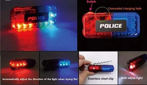 Freefall LED Flashing Warning Light Safety Clip lamp with Flashlight ...