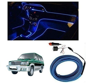 After cars EL Wire Car Interior Light with Adapter (5 Meter) (Blue) For ...