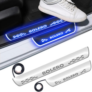 FABTEC Mirror Finish Door Foot Step LED Sill Plate for Bolero (Set of 4 ...