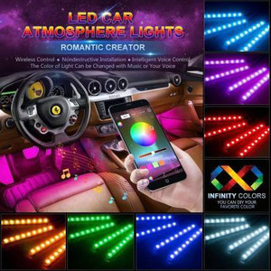 ZAIK Atmosphere Light 48LED Multi Color Car Interior Music-07 Car Fancy ...