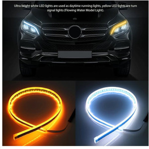 PROKONAI White, Amber LED Daytime Running light Headlamp Indicator Car ...
