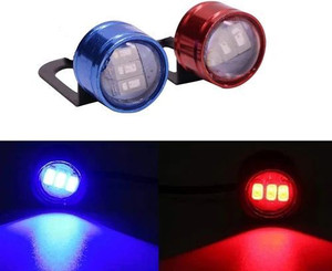 JUST MOD Red & Blue Bike LED Flasher Strobe Warning 12V Light For Car ...