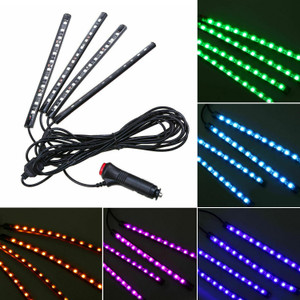 GoMechanic Atmosphere Lights Car LED Strip Light 4pcs 48 LED DC 12V ...