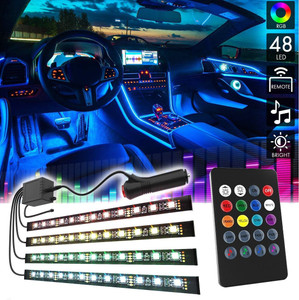BIKER SHOPPEE Atmosphere Lights Car LED Strip Lights 4 pcs 48 LED ...