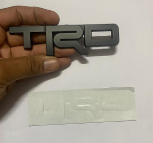 AUTO MT Black-TRD (Small) Metal Logo 3D Emblem 3D Sticker (12.6cmx3.5cm ...