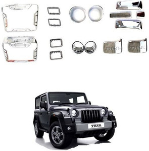 paxauto MAHINDRA THAR FULL CHROME SET FRONT SIDE REAR Chrome MAHINDRA ...