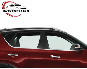 DriveStylish Car Window Lower Garnish Frame Kit Kia Seltos Chrome NA NA ...