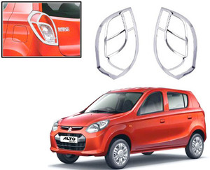 Amabu Car silver Plated chrome Tail light cover Chrome Maruti Alto 800 ...
