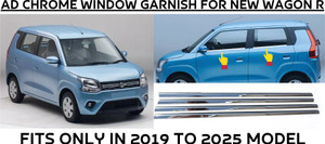 Ad chrome Window Garnish Wagon R 2019-2024 Chrome Maruti WagonR Side ...