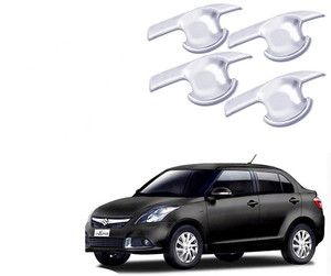 Bubu Car silver Plated door chrome handle finger Guard for Swift Dzire ...