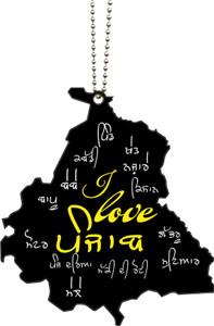 Gifty Villa I Love Punjab Map Car Hanging Ornament Price in India - Buy ...