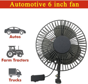 AutoTiger 12 Volt 6" Fan for Car, Jeep,Truck,Auto, Caravan, Boat, Buses ...