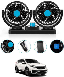 RKPSP 12V Car Fan Dashboard/Double Head/360 Degree Rotatable/2 Speed ...