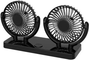 carempire 3R Adjustable Rotation Vehicle Cooling Fan Double Head Car ...