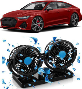 Bluedrum Car Fan 12V 360 Head 2 Speed Quiet Strong for All Auto ...
