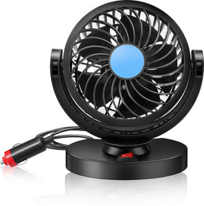 aksmit Car Fan 12V 360 Degree High Speed Quiet Strong Dashboard Auto ...