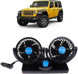 Bluedrum Car Fan 12V 360 Head 2 Speed Quiet Strong for All Auto ...