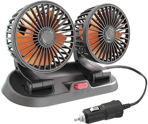 Potauto Double Head 360 Adjustable, High Speed - V716 Car Interior Fan ...
