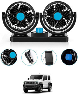ABJD 12V/2 Speed Dual Head,360 Degree Rotatable Interior Fan For Jimny ...
