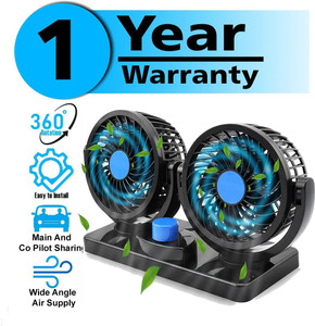 Ascension Car Fan 12V 360 Head 2 Speed Quiet Strong for All Auto ...