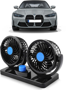 Genipap Car Fan 12V 360 Head 2 Speed Quiet Strong for All Auto Vehicles ...