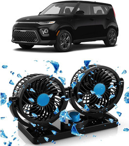 Bluedrum Car Fan 12V 360 Head 2 Speed Quiet Strong for All Auto ...