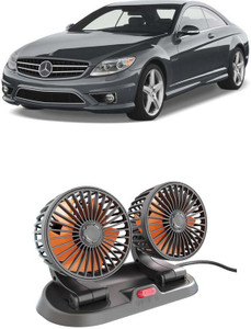 Elite Car Cooling Fan 12V With 360 Degree Rotation 2 Speed Fans E-2416 ...